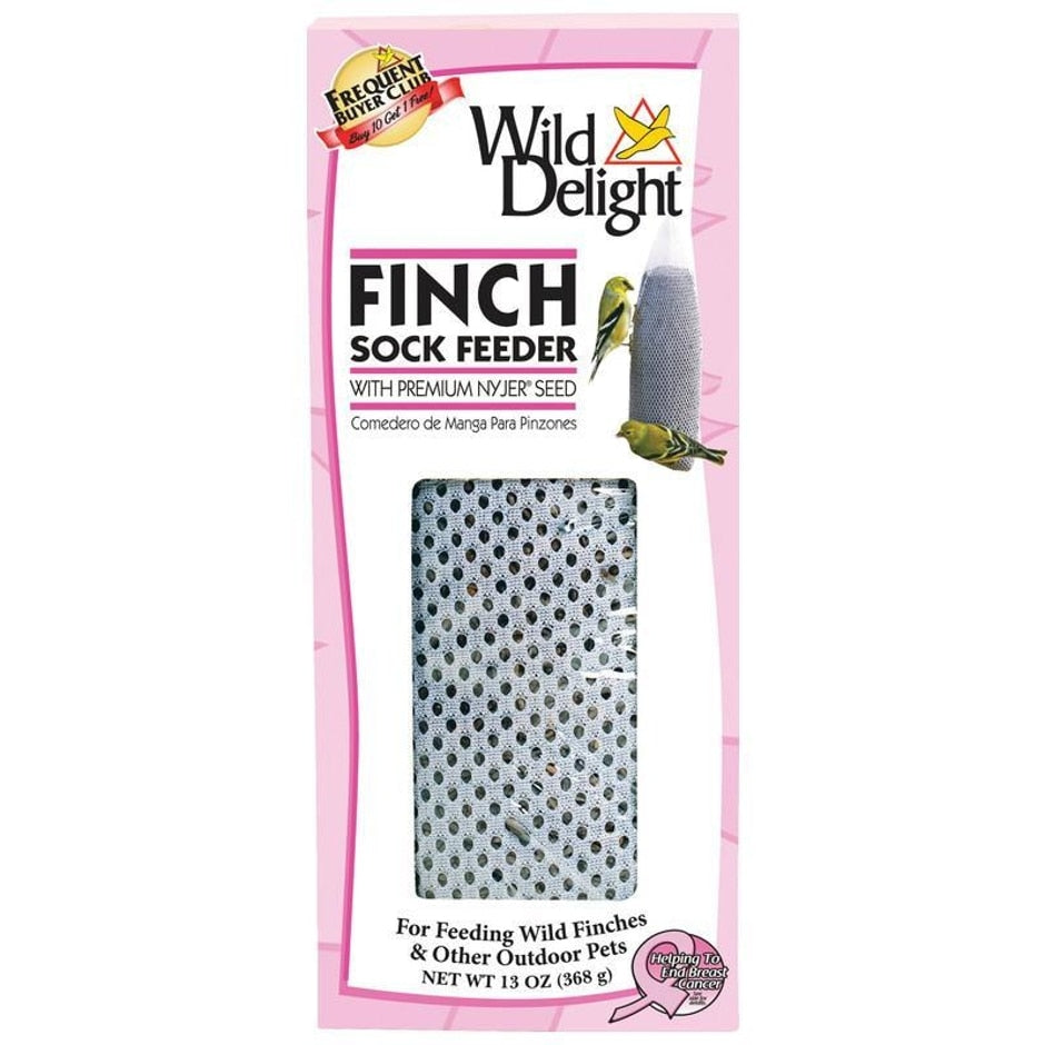 WILD DELIGHT PINK RIBBON FINCH SOCK FEEDER - Moscow, ID - Spence ...